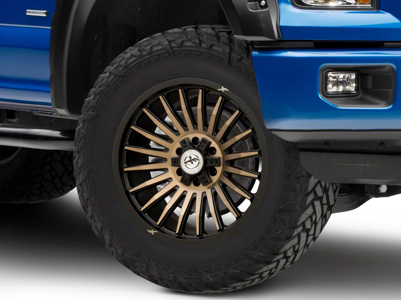 XF Offroad F-150 XF-231 Satin Black Machined with Bronze Double Dark ...