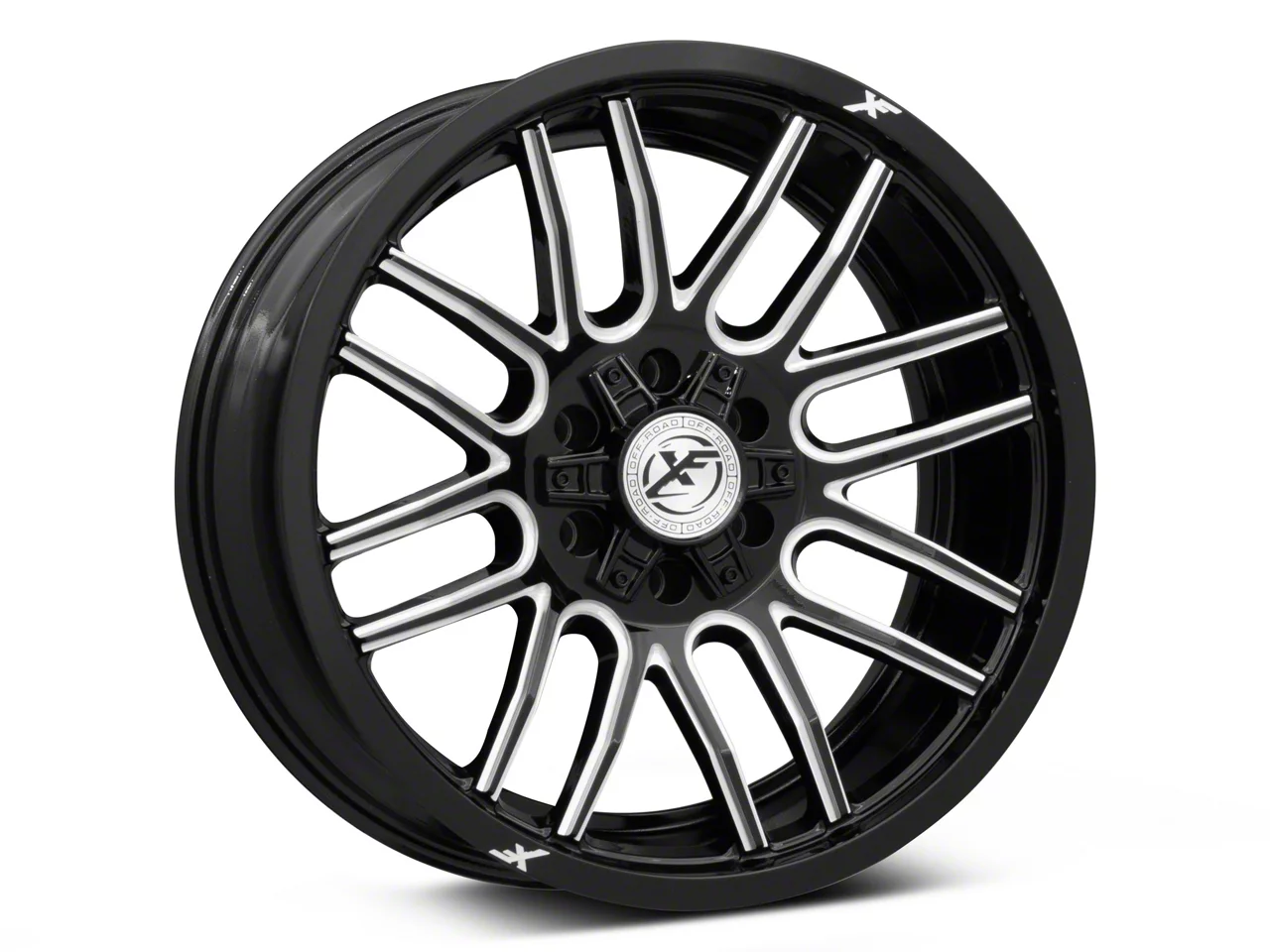 XF Offroad F-150 XF-232 Gloss Black Milled 6-Lug Wheel; 20x9; 0mm ...