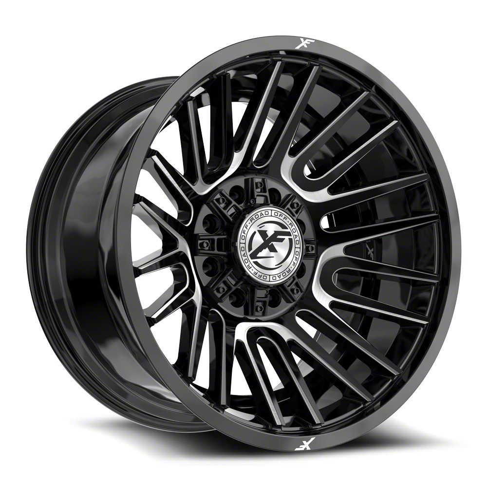 XF Offroad F-250 Super Duty XF-234 Gloss Black and Milled 8-Lug Wheel ...