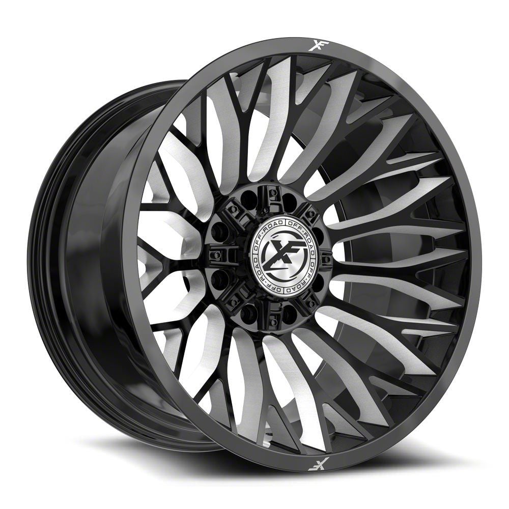 XF Offroad F-250 Super Duty XF-237 Gloss Black and Milled 8-Lug Wheel ...