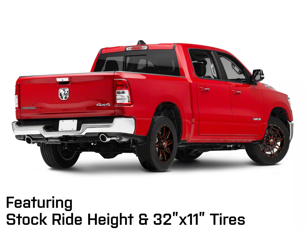 XF Offroad RAM 1500 XF-218 Gloss Black Red Milled 6-Lug Wheel; 20x10 ...
