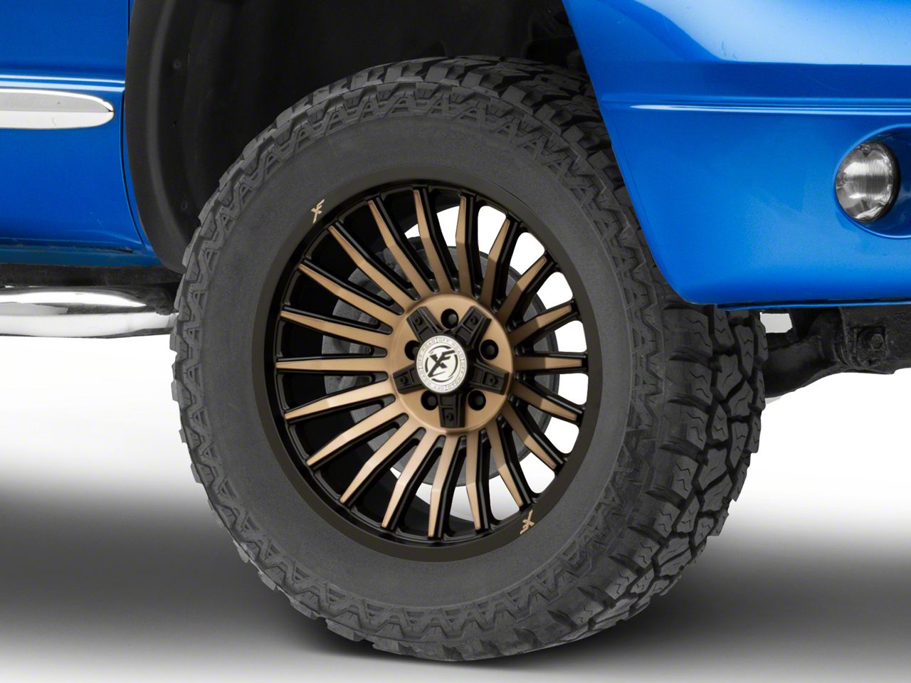 XF Offroad RAM 1500 XF-231 Satin Black Machined with Bronze Double Dark ...