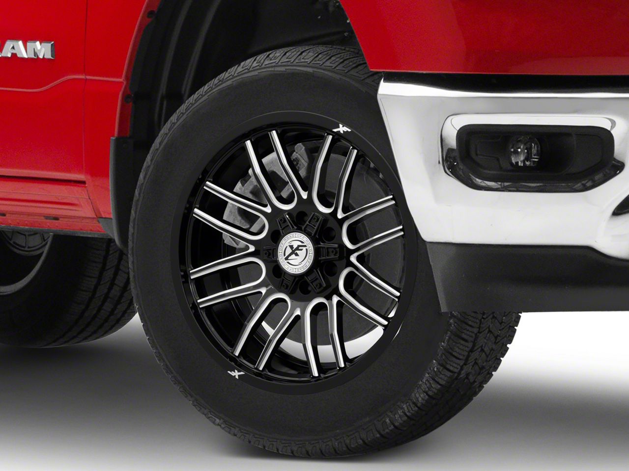XF Offroad RAM 1500 XF-232 Gloss Black Milled 6-Lug Wheel; 20x9; 0mm ...