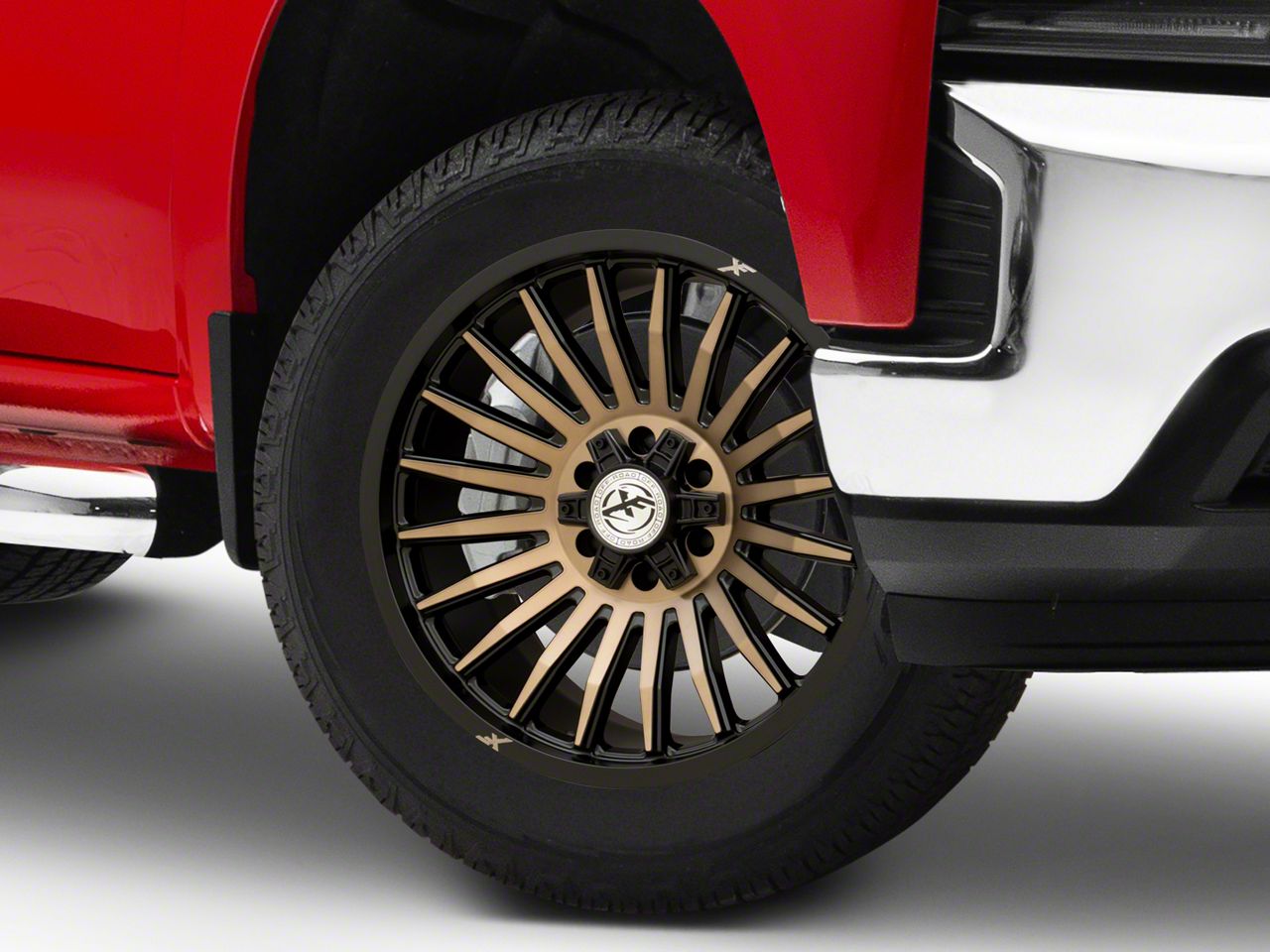 XF Offroad Silverado 1500 XF-231 Satin Black Machined with Bronze ...