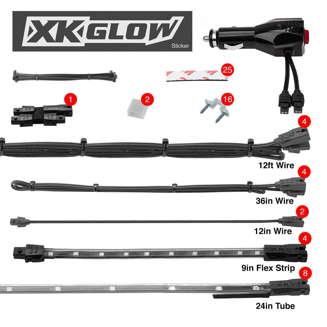 XK Glow RAM 3500 Interior and Underglow LED Accent Light Kit; Green ...
