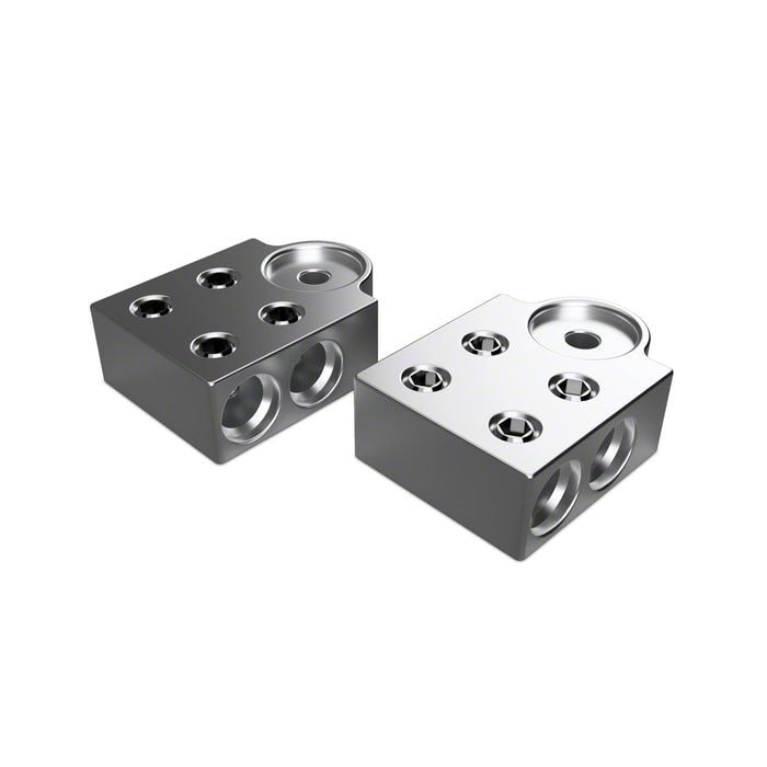 XS Power Silverado 2500 600 Series Aluminum Terminal Blocks; 4 Wire; 1/ ...