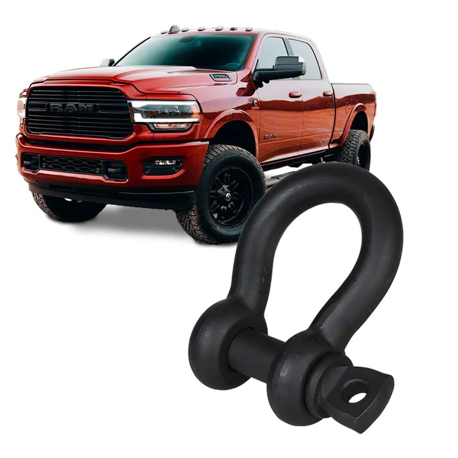 Yankum Ropes Silverado 1500 7/8-Inch Black Hard Shackle; 4.75 Ton ...