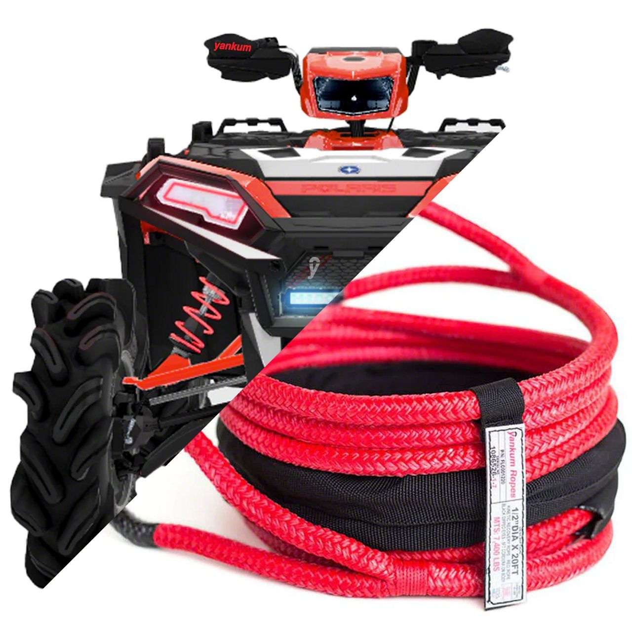 Yankum Ropes Silverado 3500 1/2-Inch x 20-Foot Kinetic Rope FLC005020 ...