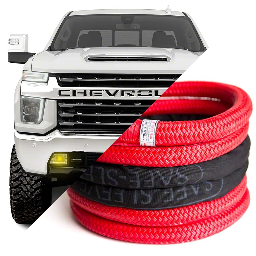 Yankum Ropes Silverado 3500 1-Inch x 30-Foot Kinetic Recovery Rope ...