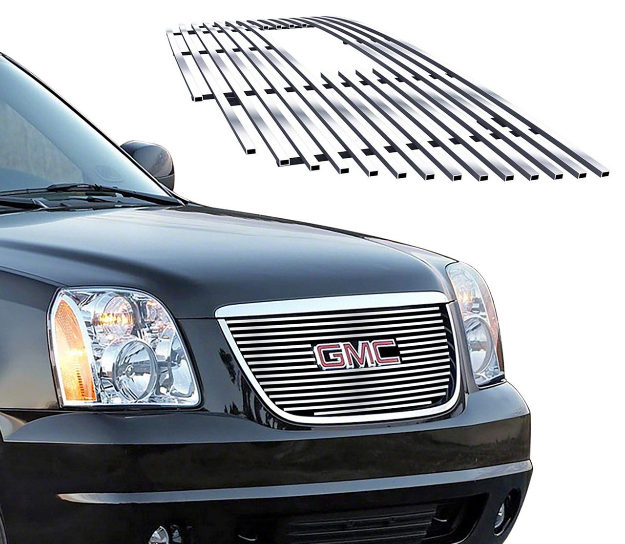 Yukon Stainless Steel Billet Upper Grille Overlay; Polished (07-14 ...