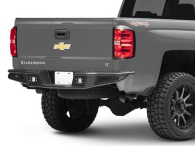 Barricade Silverado 1500 Pre-Runner Rear Bumper with LED Fog Lights ...