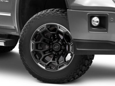 Defiant Wheels Sierra 1500 DF03 Satin Black and Dark Satin Charcoal 6 ...