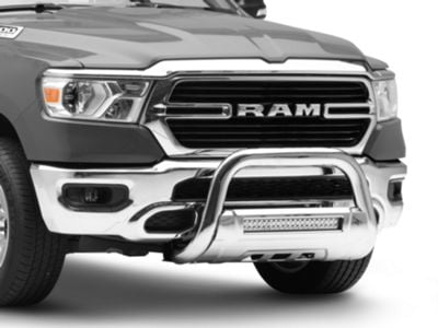 Barricade RAM 1500 3.50-Inch Oval Bull Bar with Skid Plate and 20-Inch ...