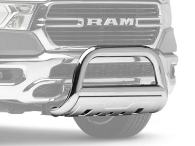 Barricade RAM 1500 3.50-Inch Oval Bull Bar with Skid Plate; Stainless ...