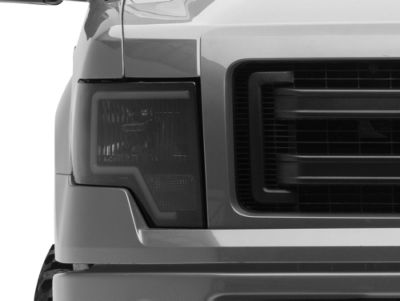 F-150 LED Bar Factory Style Headlights with Amber Reflectors; Black ...