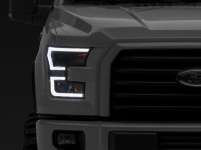 F-150 DRL Projector Headlights; Black Housing; Clear Lens (15-17 F-150 ...