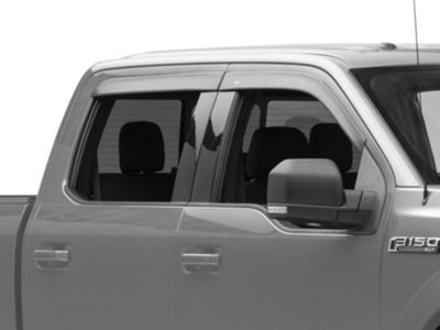 F-150 Low Profile Ventvisor Window Deflectors; Front; Matte Black (15 ...