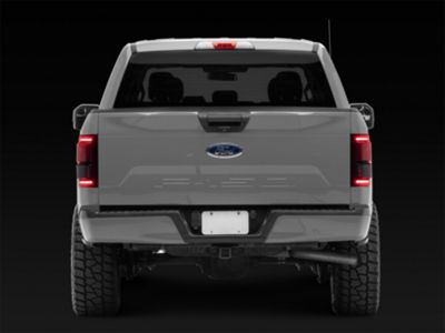 F-150 Raptor BSD Style LED Tail Lights; Chrome Housing; Red Smoked Lens ...