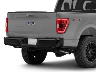 F-150 Rear Bumper Cover; Gloss Black (21-24 F-150, Excluding Raptor ...