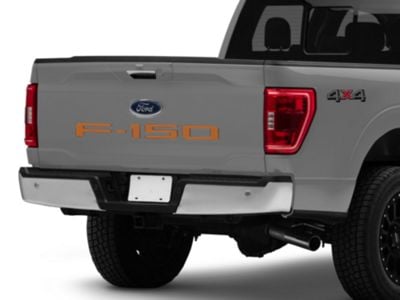 F-150 Rear Tailgate Letter Inserts; Tremor Orange (21-25 F-150 w/o ...