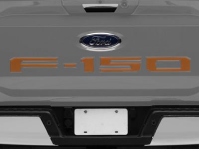 F-150 Rear Tailgate Letter Inserts; Tremor Orange (21-24 F-150 w/o ...