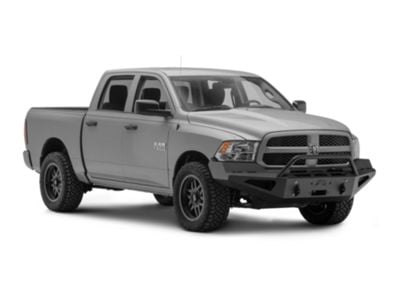 Fab Fours RAM 1500 Red Steel Front Bumper with Pre-Runner Guard; Matte ...