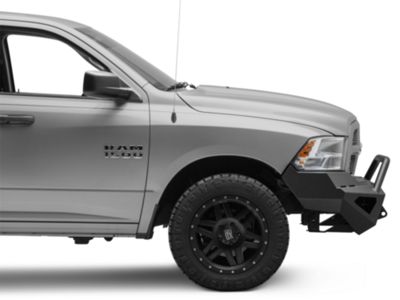 Fab Fours RAM 1500 Red Steel Front Bumper with Pre-Runner Guard; Matte ...