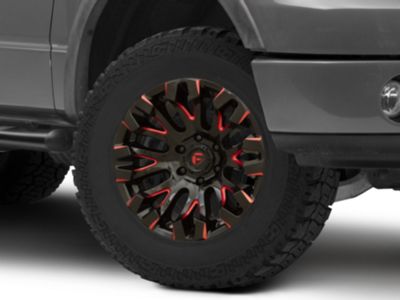 Fuel Wheels F-150 Quake Gloss Black Milled with Red Tint 6-Lug Wheel ...