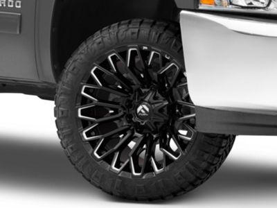 Fuel Wheels Silverado 1500 Strike Gloss Black Milled 6-Lug Wheel; 22x10 ...