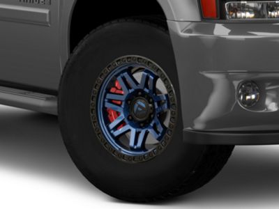 Fuel Wheels Tahoe Syndicate Dark Blue with Black Ring 6-Lug Wheel; 17x9 ...