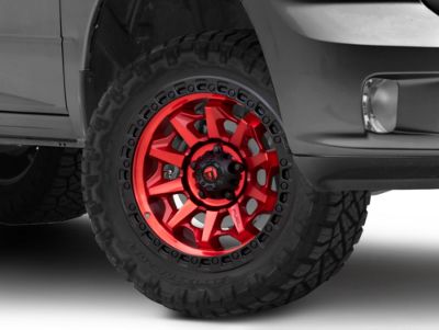 Fuel Wheels RAM 1500 Covert Candy Red with Black Bead Ring 5-Lug Wheel ...