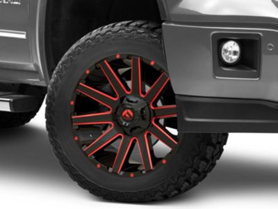 Fuel Wheels Sierra 1500 Contra Gloss Black with Red Tinted Clear 6-Lug ...