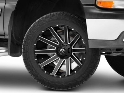 Fuel Wheels Silverado 1500 Contra Matte Black Milled 6-Lug Wheel; 20x9 ...
