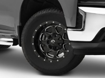 Fuel Wheels Silverado 1500 Boost Matte Black Milled 6-Lug Wheel; 18x9 ...