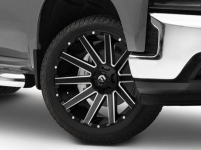 Fuel Wheels Silverado 1500 Contra Matte Black Milled 6-Lug Wheel; 22x10 ...