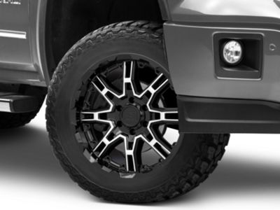 Level 8 Wheels Sierra 1500 Slingshot Gloss Black Machined 6-Lug Wheel ...