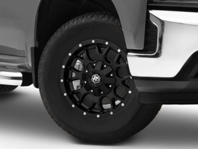 Mayhem Wheels Silverado 1500 Warrior Matte Black 6-Lug Wheel; 17x9 ...