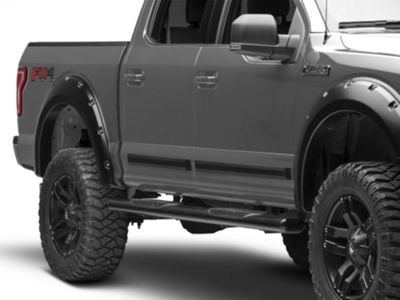 RedRock F-150 Rugged Look Body Side Moldings; Matte Black T532676-99 ...