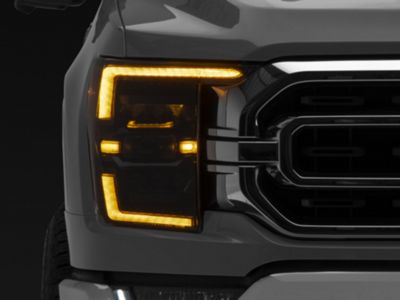 Morimoto F-150 XB LED Headlights with Amber DRL; Black Housing; Clear ...