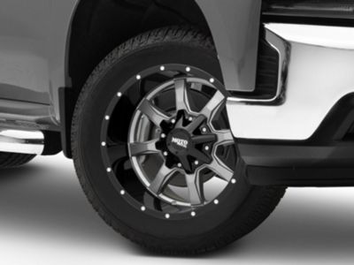 Moto Metal Silverado 1500 MO970 Gloss Gray with Gloss Black Lip 6-Lug ...
