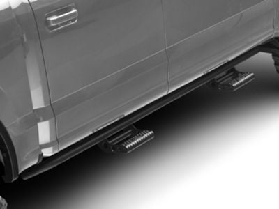 N-Fab F-150 Cab Length RKR Side Rails with Detachable Steps; Textured ...