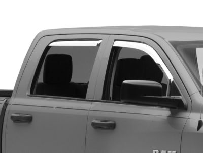 RAM Licensed by RedRock RAM 1500 Element Chrome Window Visors; Channel ...