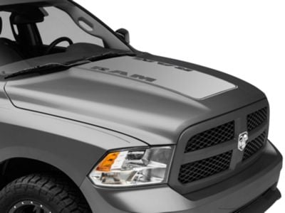 RAM Licensed by RedRock RAM 1500 Hood Decal with RAM Logo; Silver ...