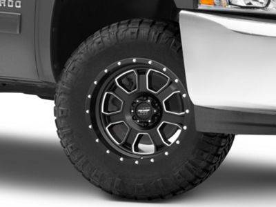 Pro Comp Wheels Silverado Sledge Satin Black Milled 6-Lug Wheel - 17x9 ...