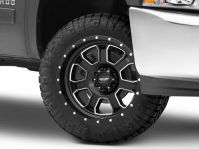 Pro Comp Wheels Silverado Sledge Satin Black Milled 6-Lug Wheel - 20x9 ...