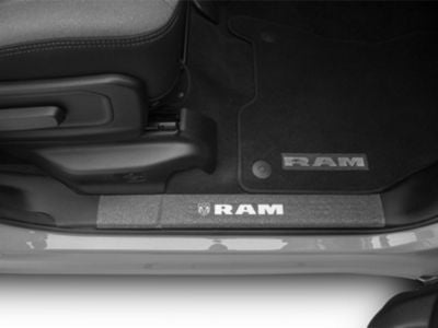 RAM Licensed by RedRock RAM 1500 Door Sill Body Shield Decal; White ...