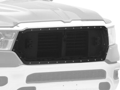 RAM 1500 Stainless Steel Rivet Upper Grille Insert; Black (19-24 RAM ...