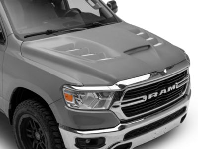 RAM 1500 VIP Style Ram Air Hood; Unpainted (19-25 RAM 1500, Excluding ...