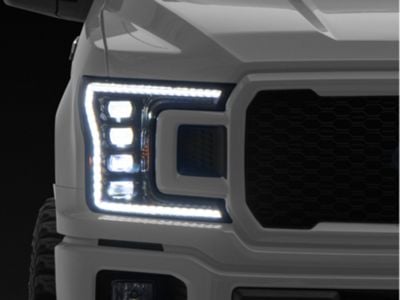 Raxiom F-150 CXR Series V2 LED Headlights; Black Housing; Clear Lens ...