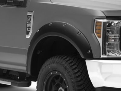 Rough Country F-250 Super Duty Pocket Fender Flares, Flat Black F-F21112A (17-22 F-250 Super ...